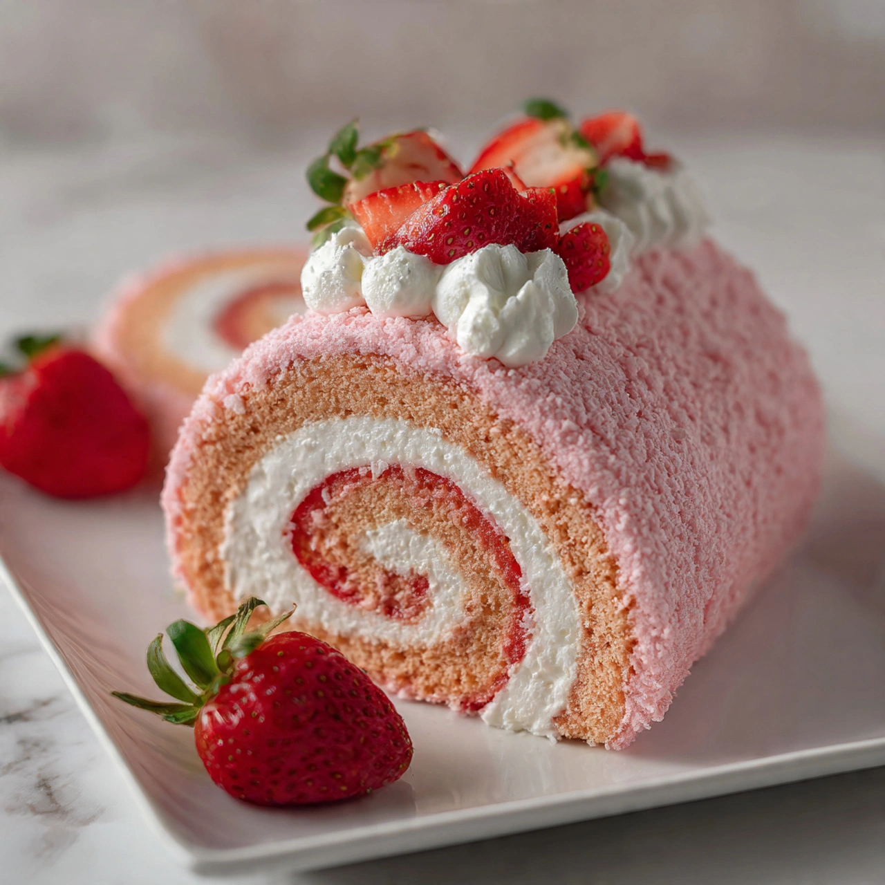 Delight in a Pink Strawberry Swiss Roll — A Perfect Valentine’s Day ...